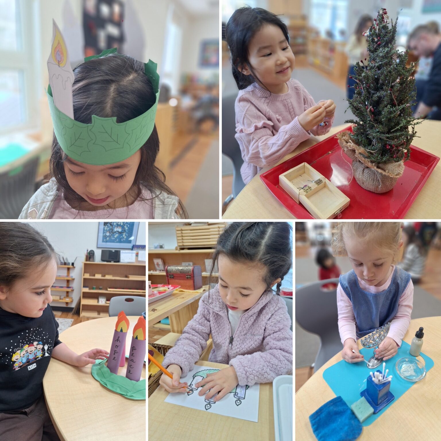 Casa 1 holiday celebrations 2025 collage - Montessori Academy of London ...